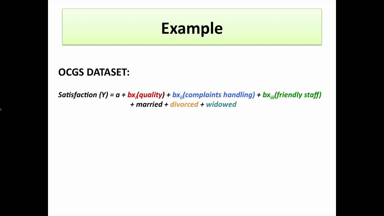 Regression with categorical variables
