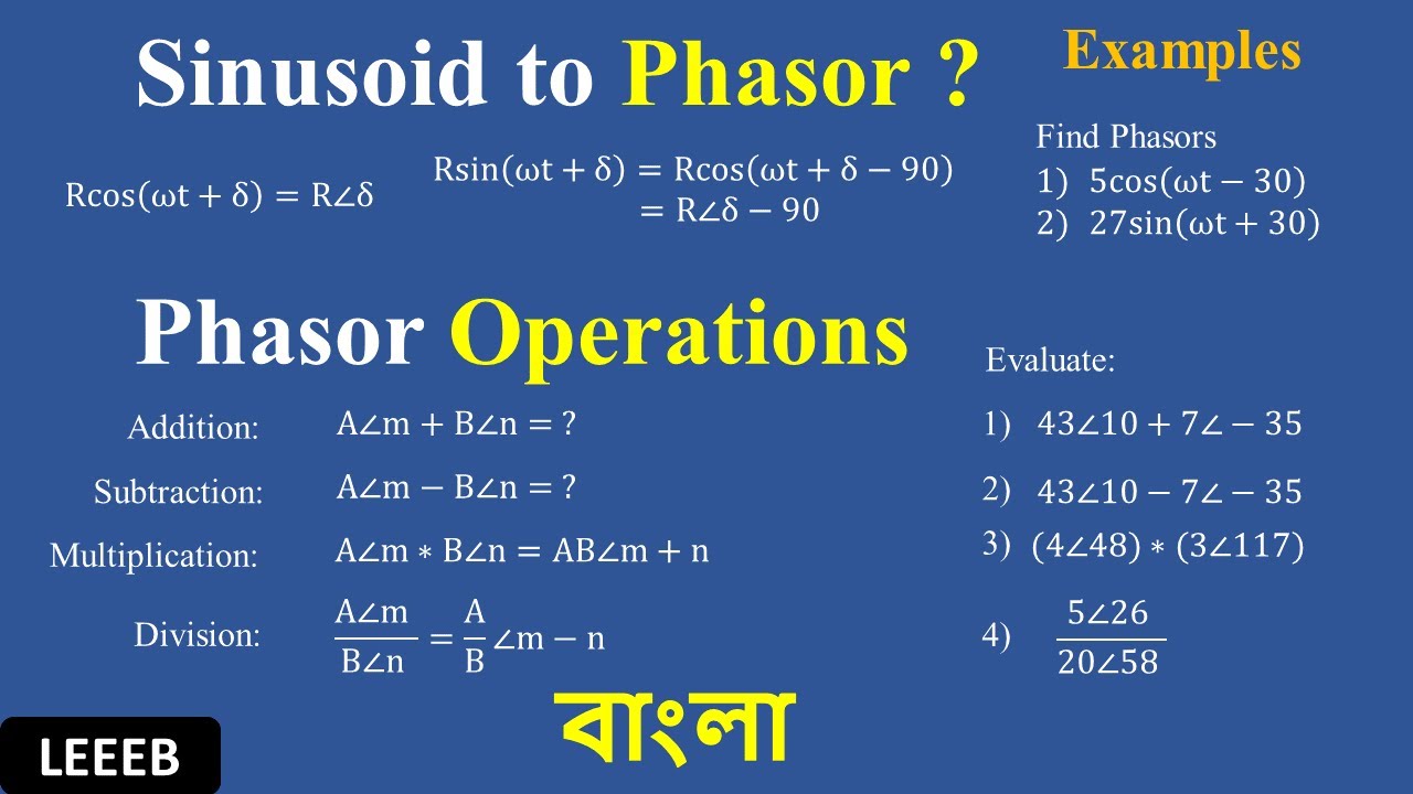 Understanding Sinusoid to Phasor Conversion: A Comprehensive Guide ...