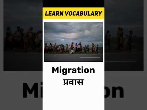 Migration Meaning in Hindi | Learn Vocabulary Shorts