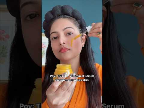 Homemade DIY Vitamin C serum for glowing & glass skin ✨ #shorts #youtubeshorts #trendingshorts #diy