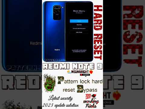 Redmi Note 9 Pattern Lock Hard Reset Tutorial | Bypass Lock Screen | Step-by-Step Guide"???????????????? #shorts