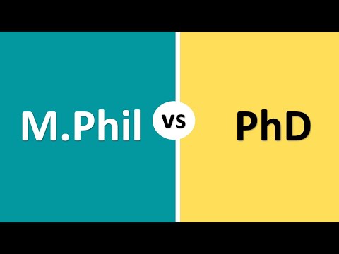 Difference between M.Phil. and PhD