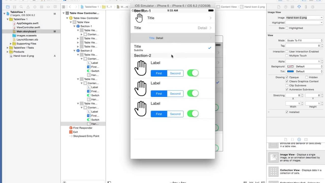 1 TableView Static Cells