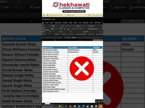 Flash Fill and Secret Shortcuts #exceltips #exceltricks #flashfill #exceltutorial