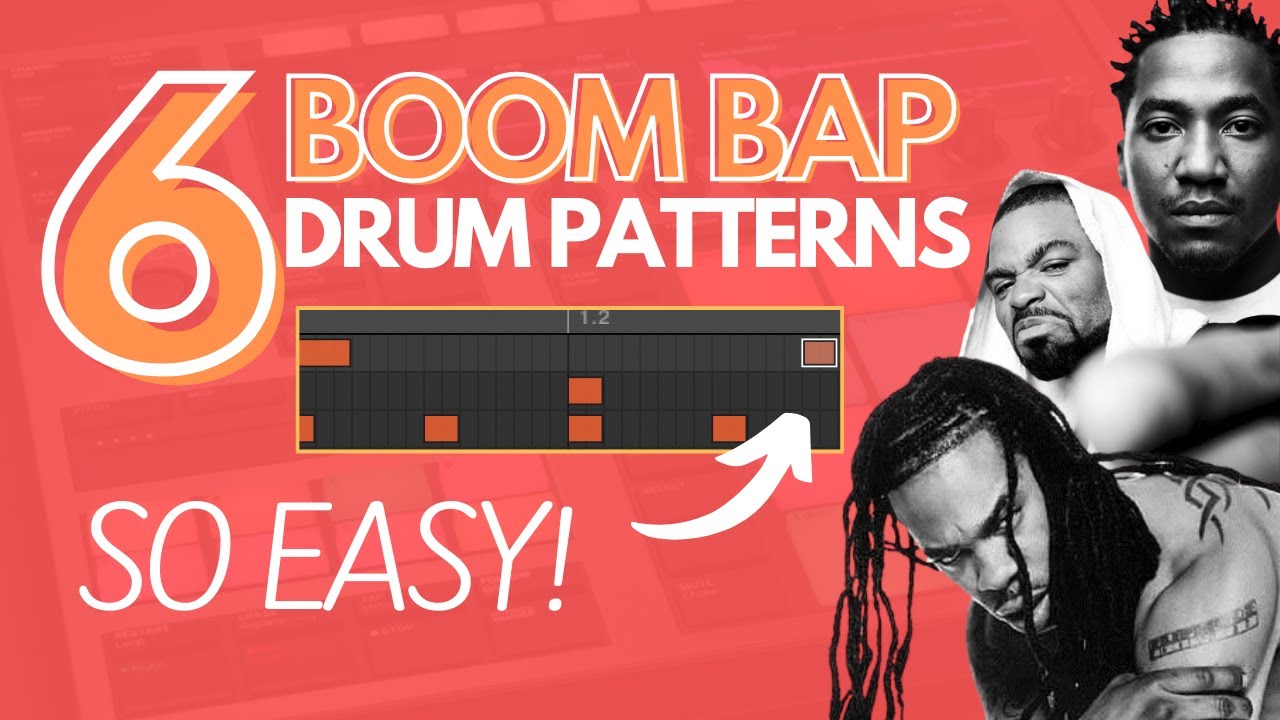 6 EASY BOOM BAP DRUM PATTERNS