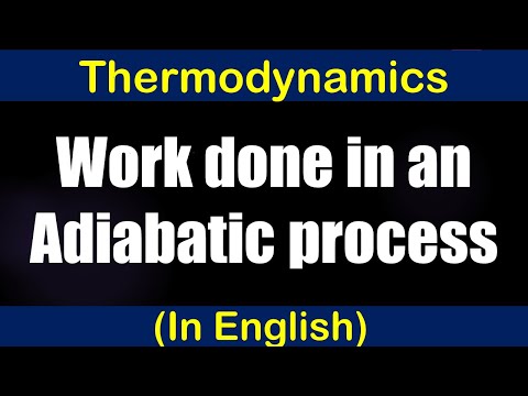Work done in an Adiabatic process I Thermodynamics I First Law I Cp I Cv I Molar Heat capacity