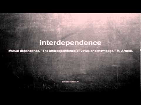 What does interdependence mean