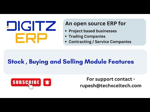 DIGITZ ERP - INVENTORY MANAGEMENT SYSTEM (Buying, Selling and Stock Modules)