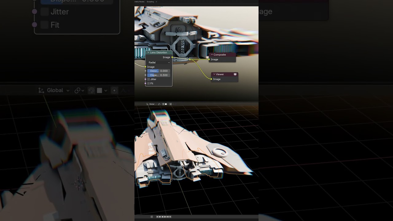 Setup compositor in real time Blender