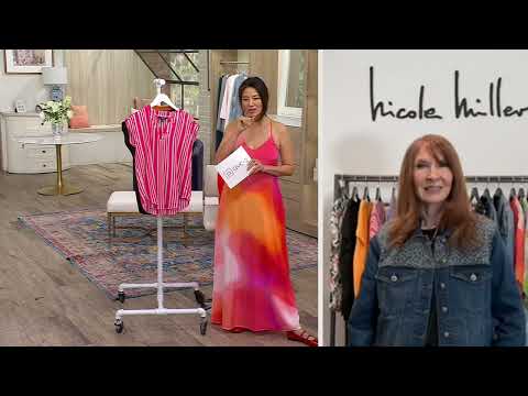 nicole by Nicole Miller Dolman Sleeve V-Neck Top on QVC