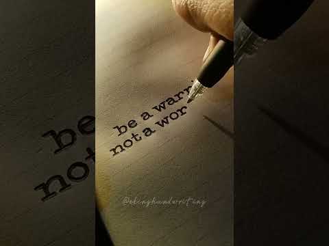 Be a warrior not a worrier. #Shorts #motivation #ekinghandwriting
