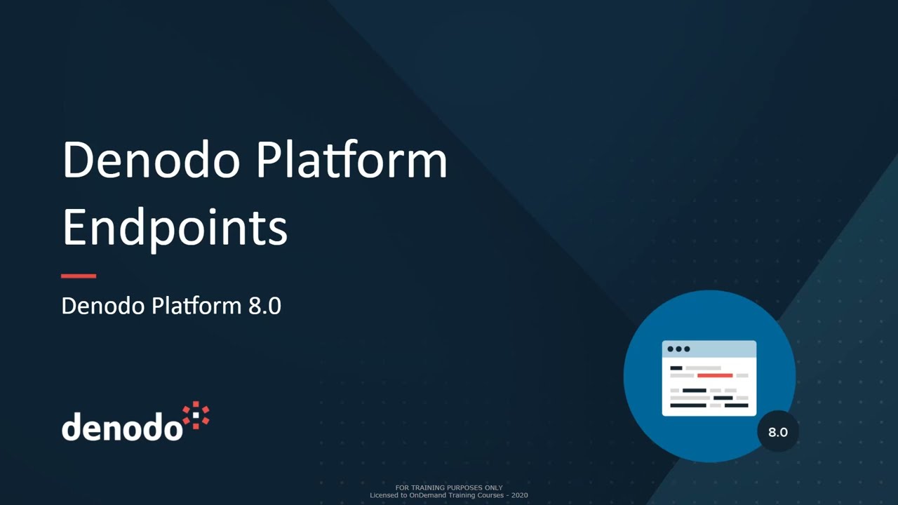 Denodo Platform Endpoints (Course Overview)