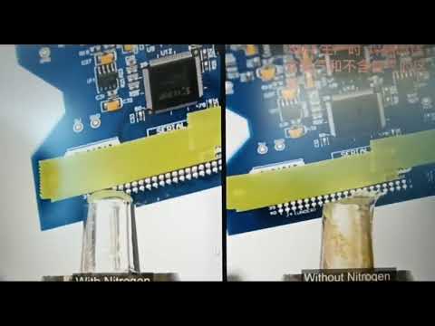 Difference between no Nitrogen and with nitrogen, when soldering tin on SMT production line