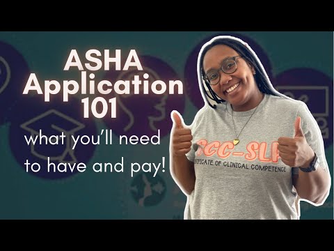 How to Apply for ASHA Membership and CCCs
