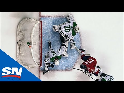 Andrej Sekera Bails Out Ben Bishop With Great Block In The Crease