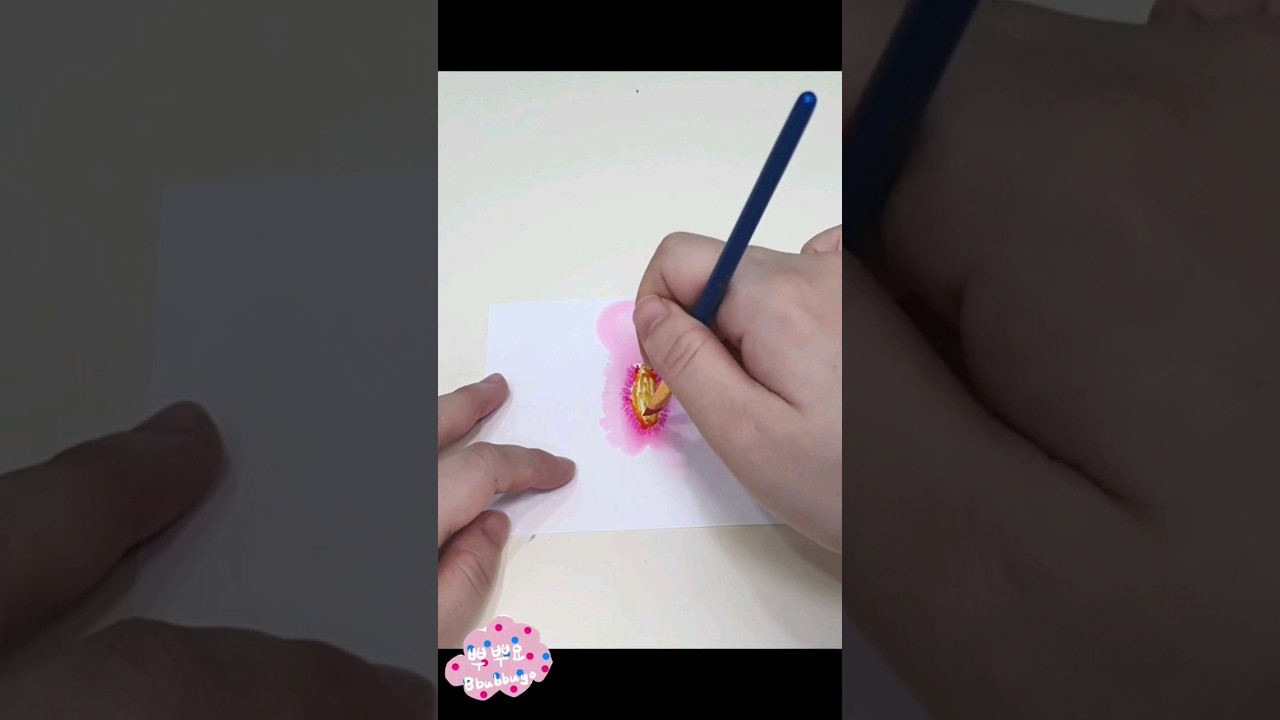 🌺 무궁화 그리기 - The national flower of Korea Mugunghwa (rose of Sharon) #satisfying #Waterdrop #shorts