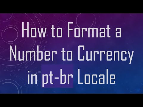 How to Format a Number to Currency in pt-br Locale