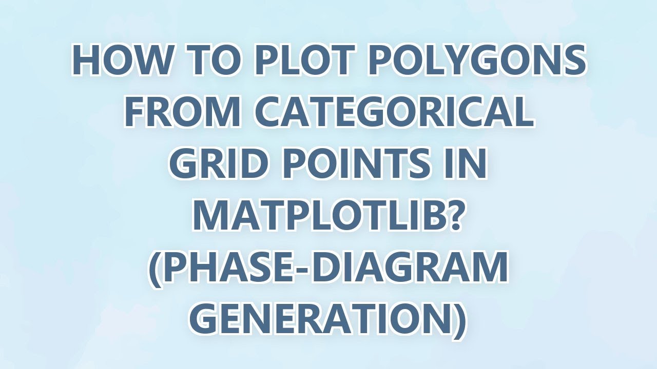 How to plot polygons from categorical grid points in matplotlib? (phase-diagram generation)
