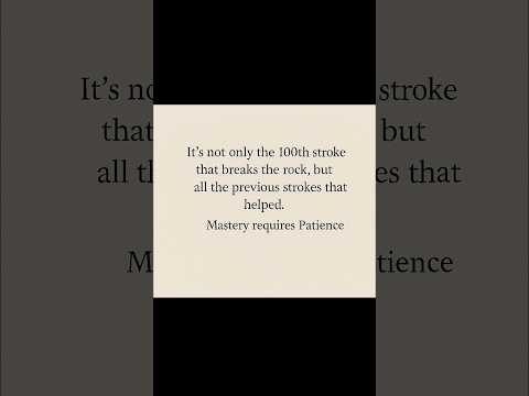Mastery Requires Patience | Inspirational quote