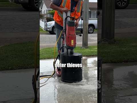 Bollards stop vehicle theft.