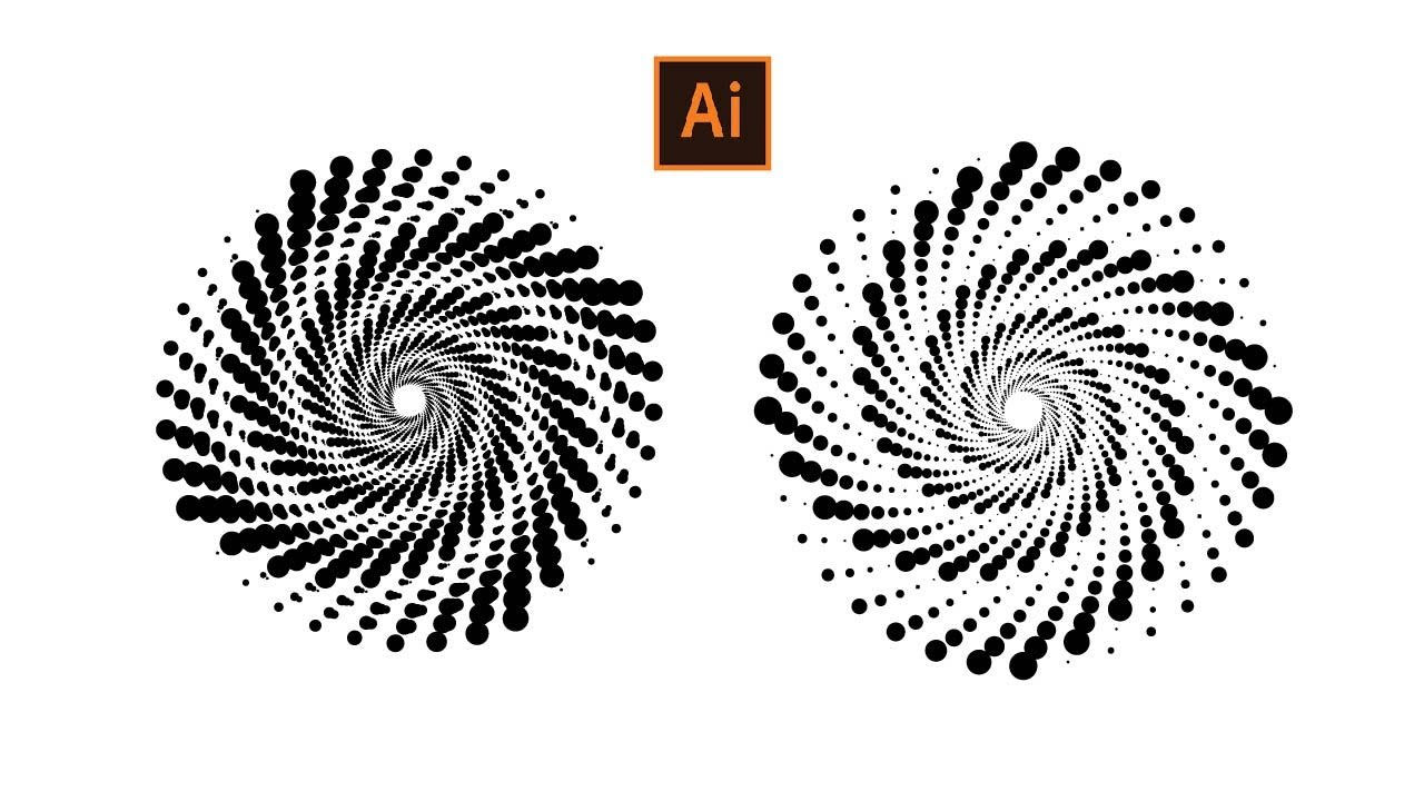 How to Create Dotted Circle Transform Effects | Spiral Vortex in Adobe Illustrator Tutorial