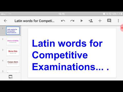 Latin Words for Competitive Exams/PSC Vocabulary - foreign words...