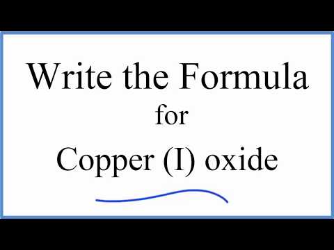 How to Write the Formula for Copper (I) oxide