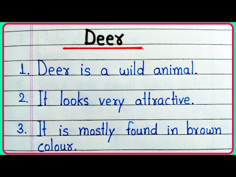 10 lines on deer in English || Deer essay in English 10 lines || Short essay on deer