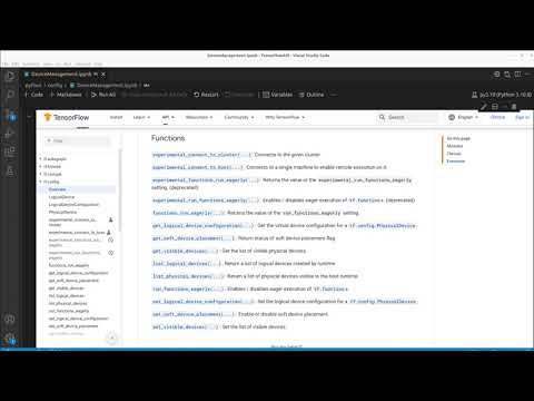 Explaining Tensorflow tf.config Functions