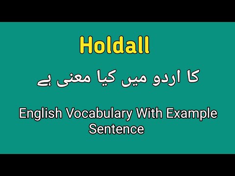 Holdall meaning in Urdu | holdall meaning