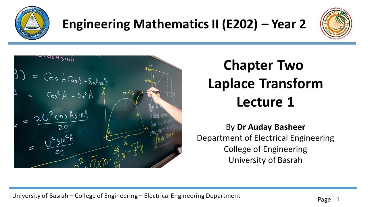 Chapter 2   Laplace Transform   Lecture 1