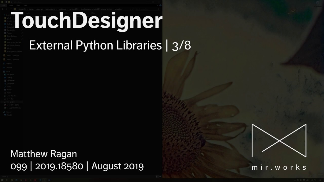 TouchDesigner | External Python Libraries | 3/8