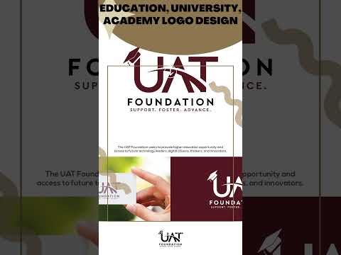 Education, university, academy logo design