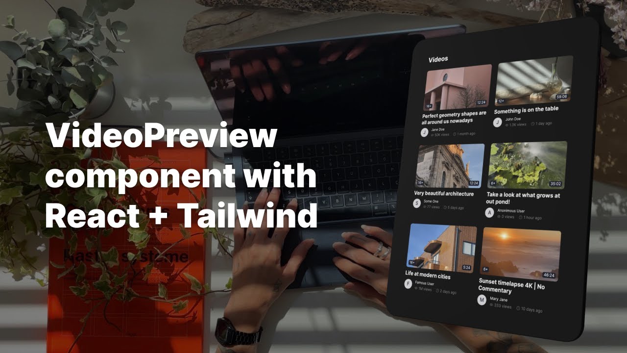ASMR Coding - VideoPreview component with Next.js, React, Tailwind - No Talking
