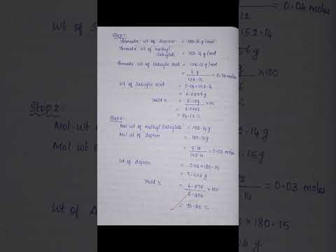Acetyl salicylic acid (Aspirin) from Methyl salicylate