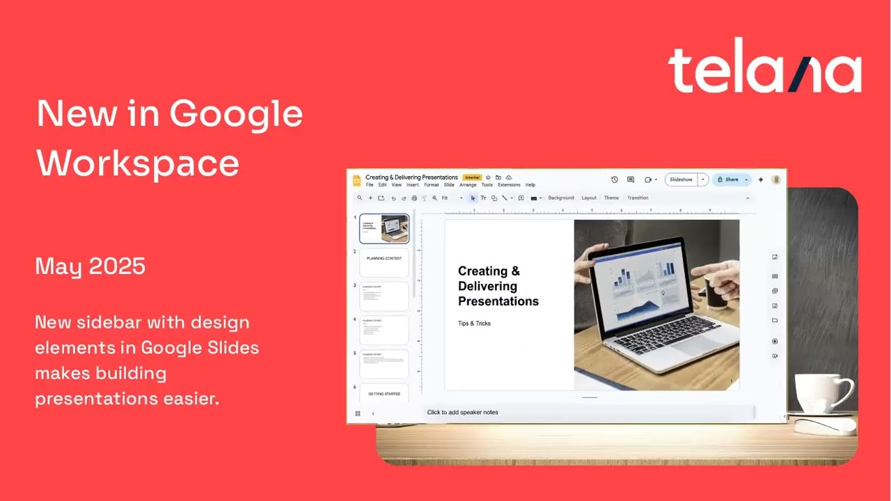 New sidebar makes building presentations easier in Google Slides