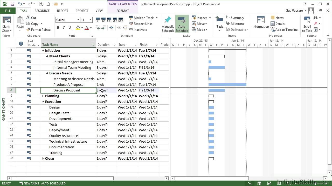 Microsoft Project for Software Developers Tutorial | Creating and Adding Tasks