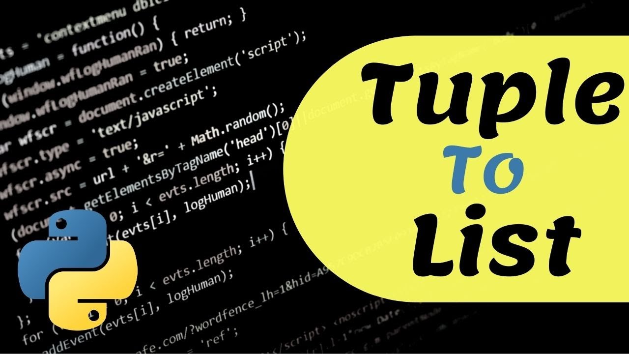 Python Tuple To List | How to Convert Tuple To List | FREE Python Course