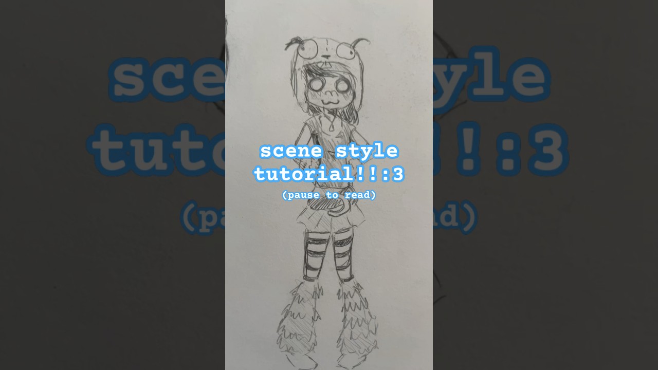 scene style tut :3 #scene #art #scenekid #emo #youngartist #shortsdrawing #shorts