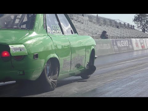 Rotary-Powered Mazda RX2 Drag Car Runs a 7-Second Quarter-Mile