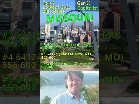 MISSOURI real estate cheapest housing area by zip code.