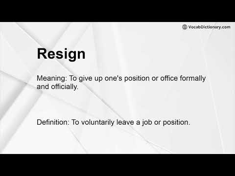 Resign Meaning