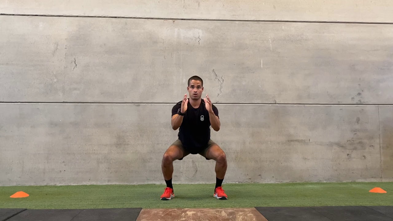 1/2 burpee a sentadilla
