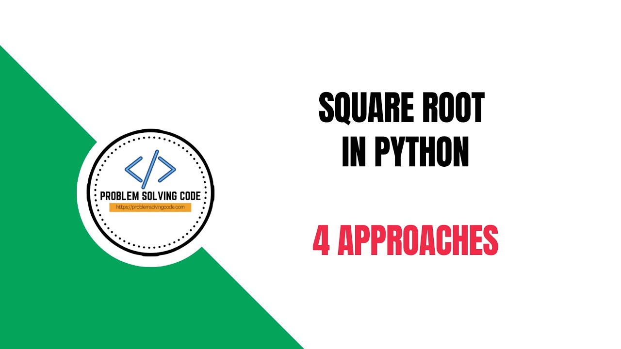 4 Ways to find the square root of a number in python | python square root