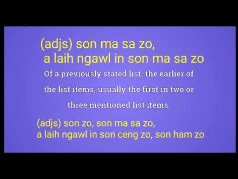 Aforesaid Meaning in English Ngawn Dictionary aforesaid = son ham zo, a laih ngawl in son ceng zo
