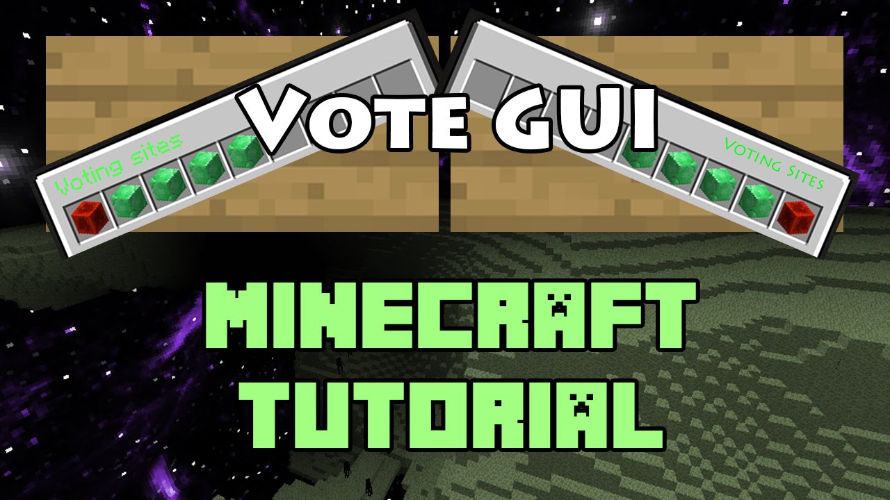 Vote GUI Plugin Tutorial Minecraft 1.8