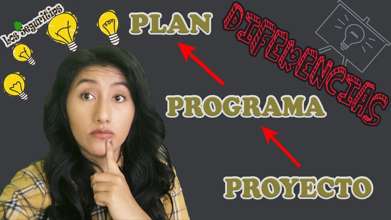Diferencias entre plan, programa y proyecto