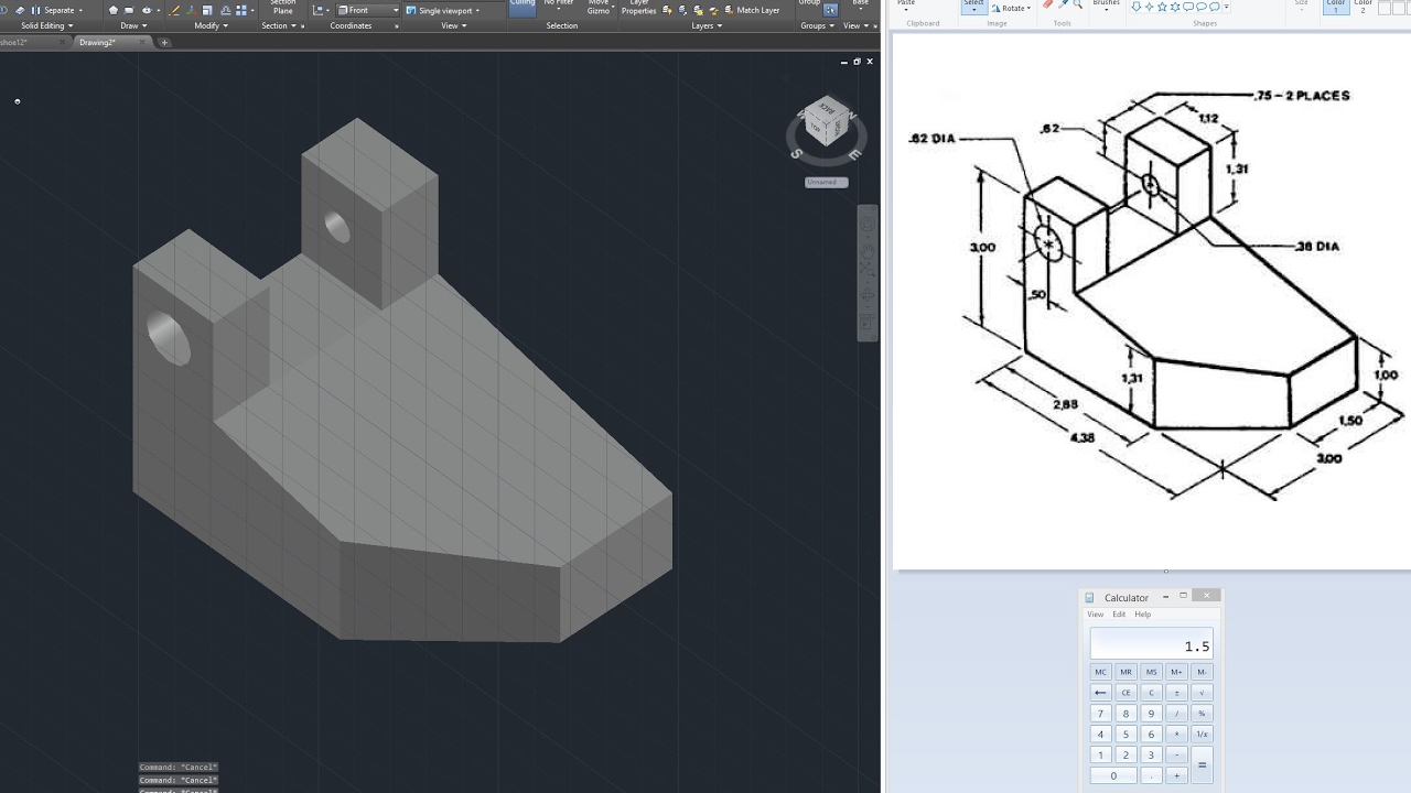 Beginner Tutorial (AutoCAD 2017) - Intermediate Isometric #1