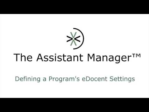 eDocent Setup and Administration