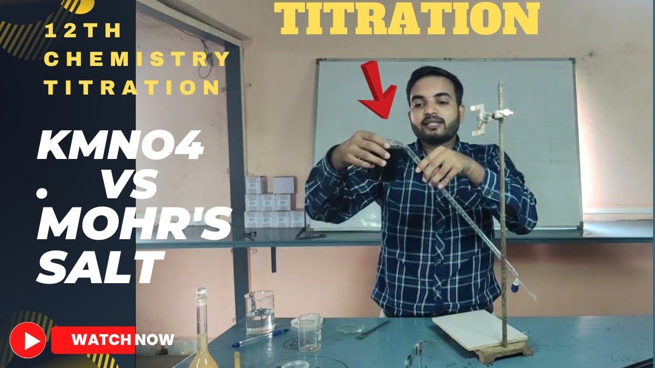 Titration||To determine molarity of kmno4 titrating it against ferrous ammonium sulphate (mohr salt)